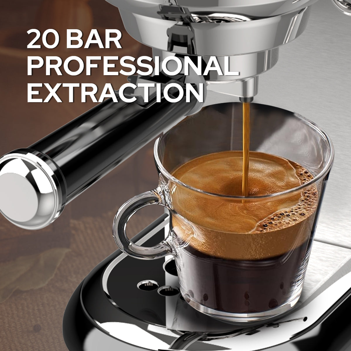 Versatile 2-in-1 Espresso Machine | Ground Coffee & Capsule | 20 Bar ...