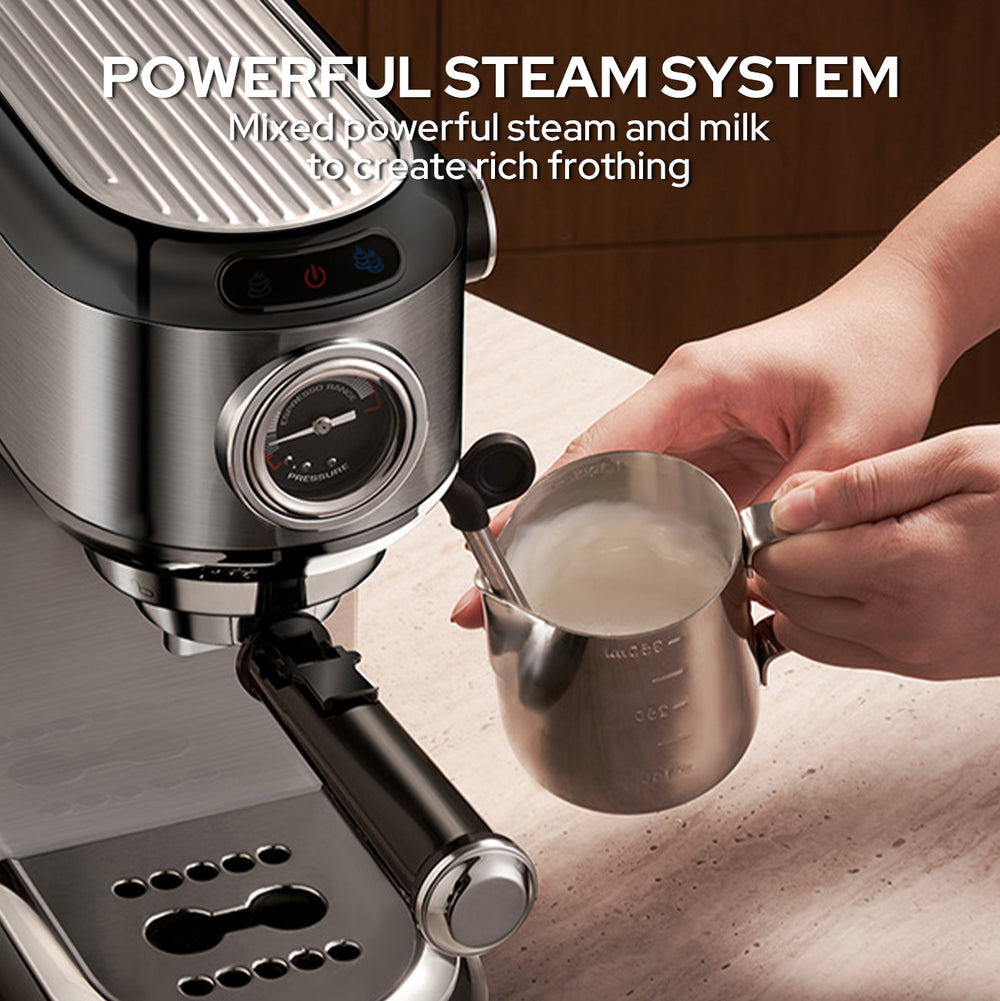 20 Bar Espresso Coffee Machine | Steam Wand for Milk Frothing | Coffee ...